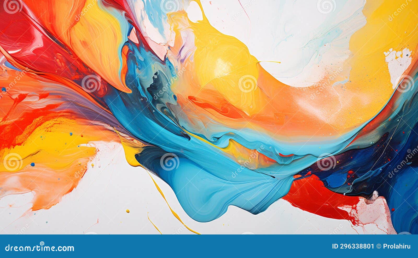 Vivid Splashes of Paint Abstract Expressionism Stock Illustration ...
