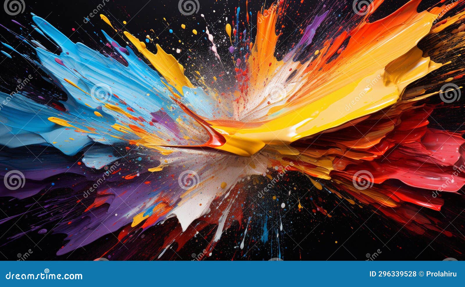 Vivid Splashes of Paint Abstract Expressionism Stock Illustration ...
