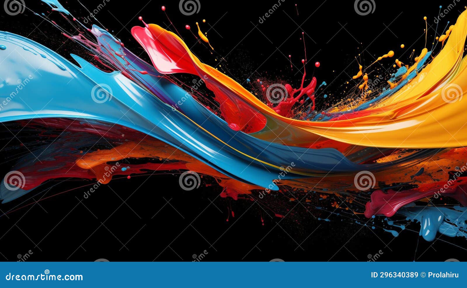 Vivid Splashes of Paint Abstract Expressionism Stock Illustration ...
