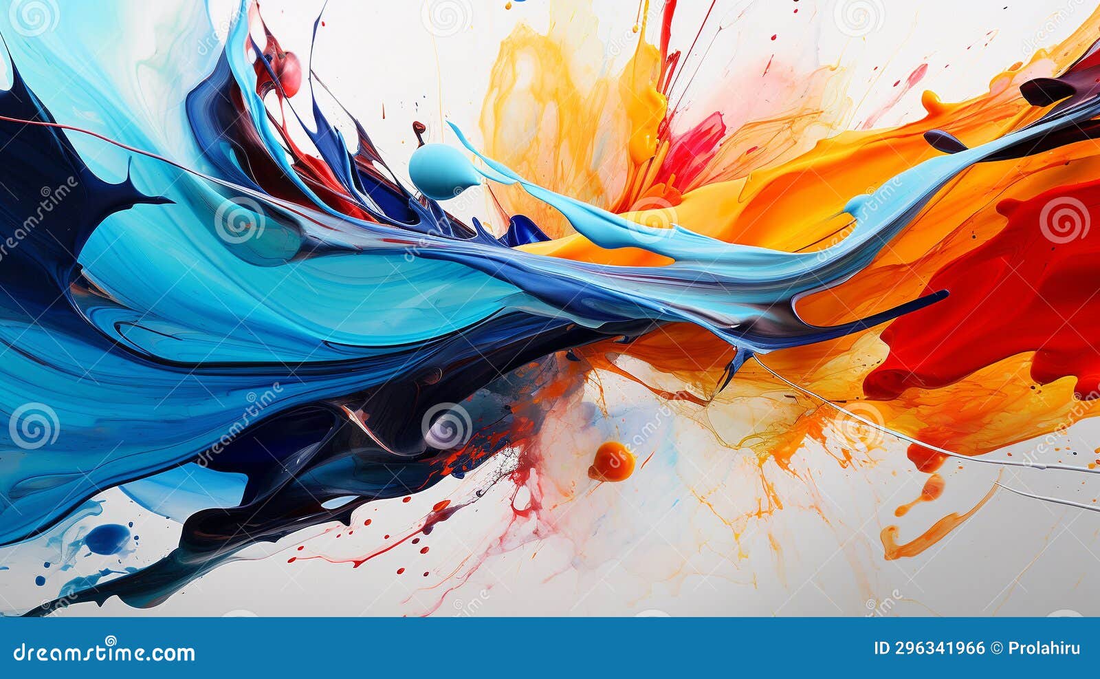 Vivid Splashes of Paint Abstract Expressionism Stock Illustration ...
