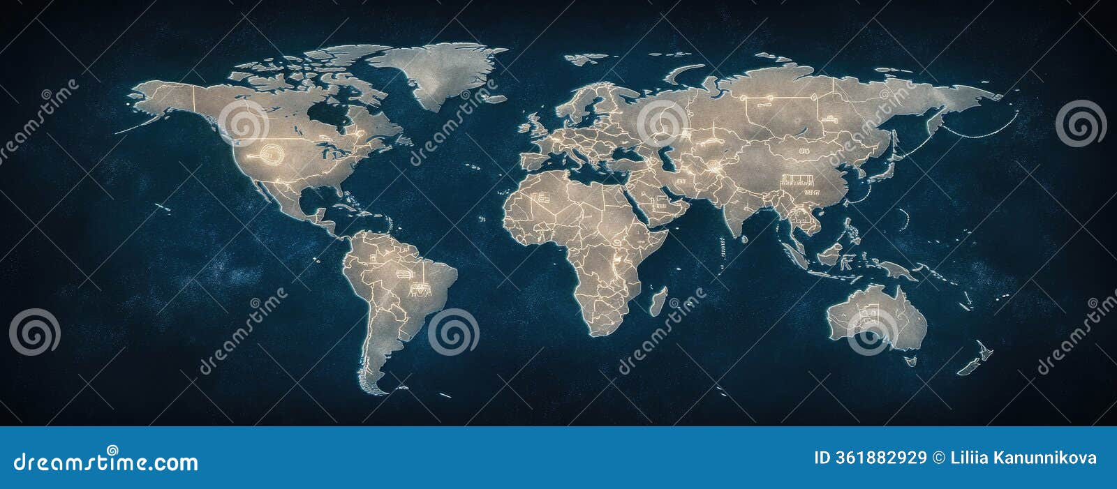 Experience a Visual Representation of a Global Network Connection Map ...