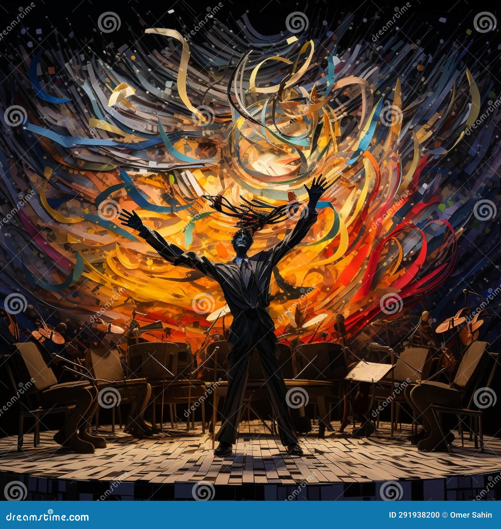 Whimsical Quill Symphony stock photo. Image of composed - 291938200