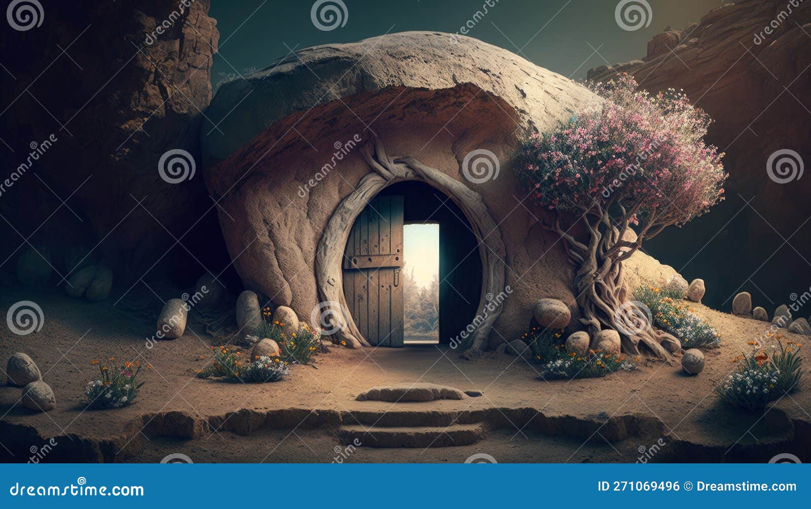 Empty Tomb of Jesus. AI Generative. Stock Illustration - Illustration ...