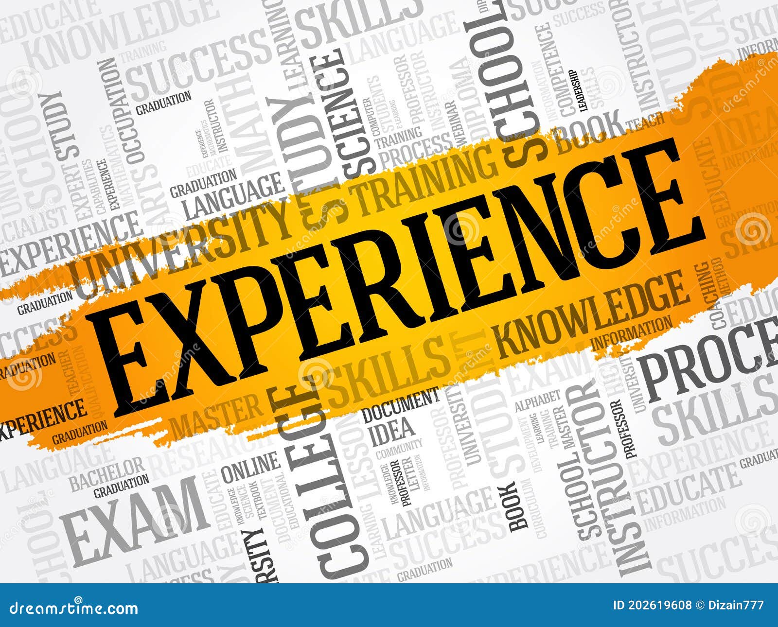 Experience Word Cloud Collage Stock Illustration - Illustration of ...