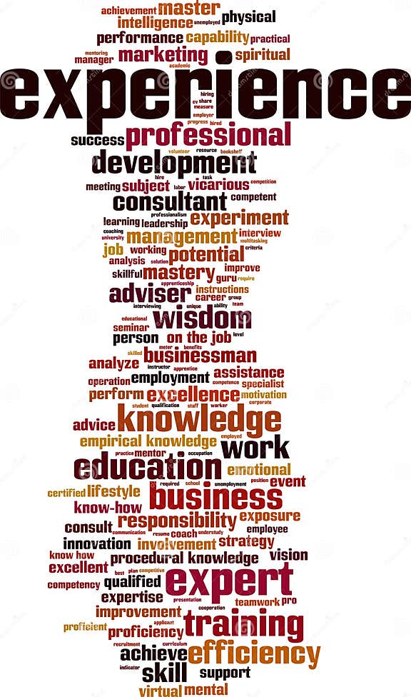 Experience word cloud stock illustration. Illustration of exposure ...