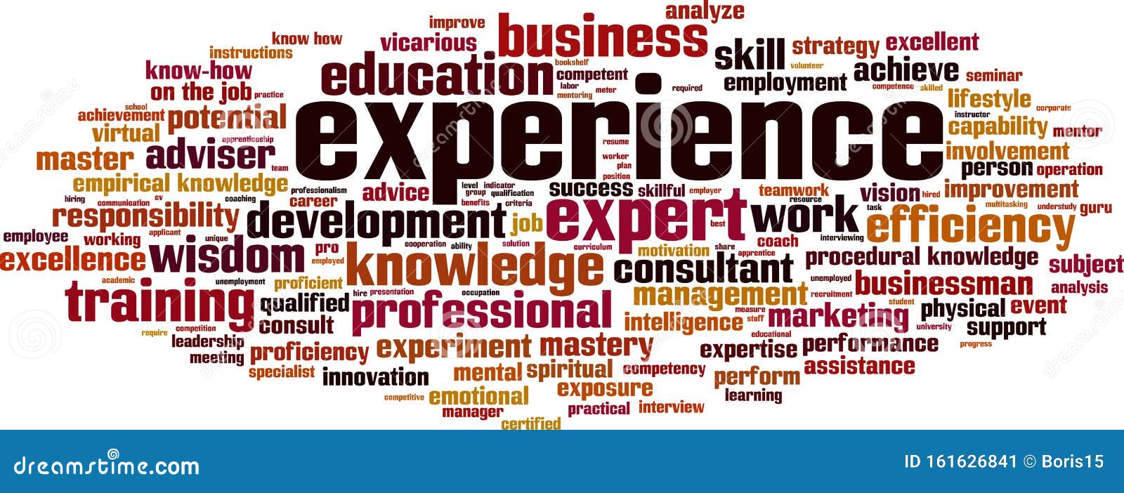 Experience word cloud stock vector. Illustration of involvement - 161626841