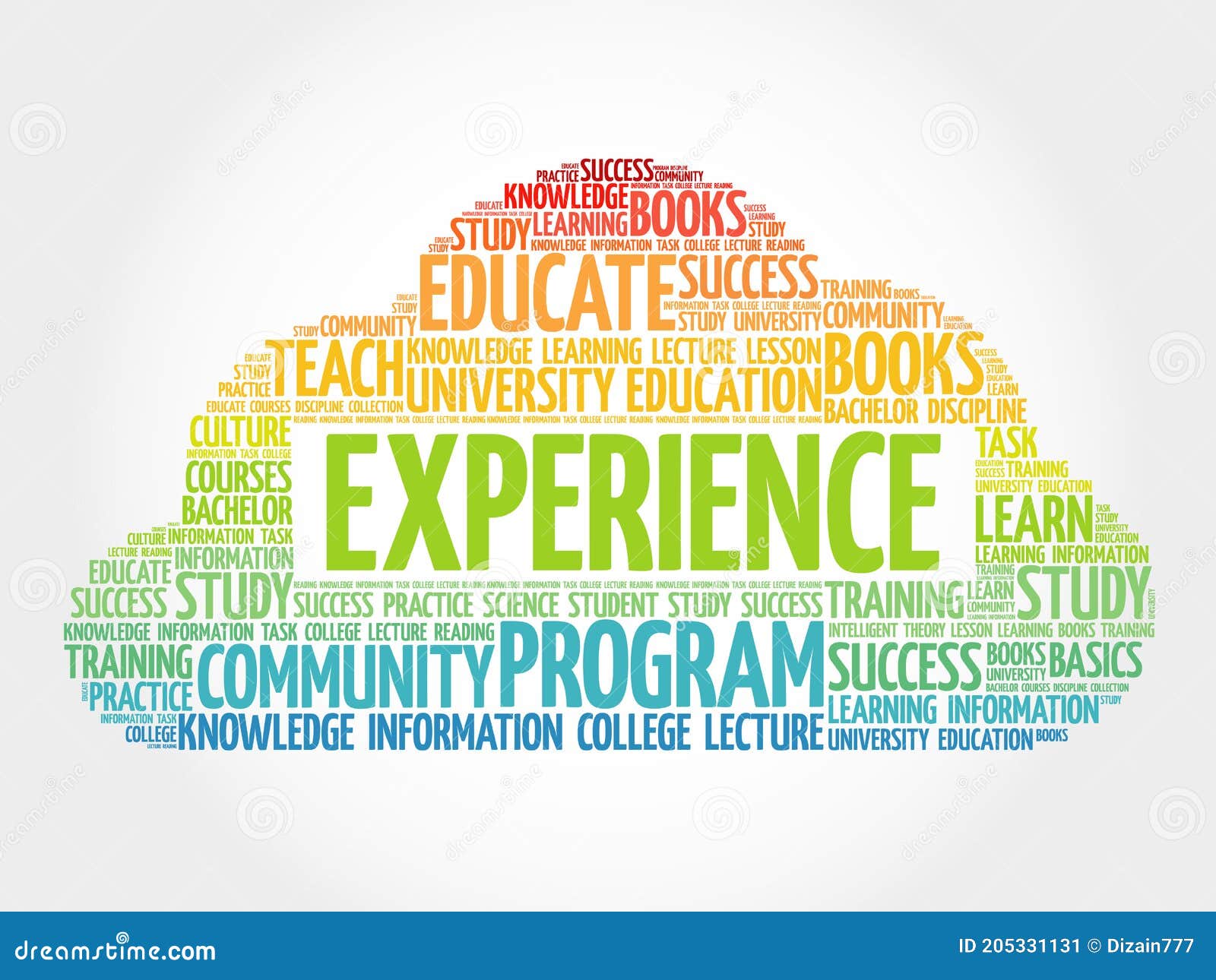 Experience word cloud stock illustration. Illustration of efficiency ...