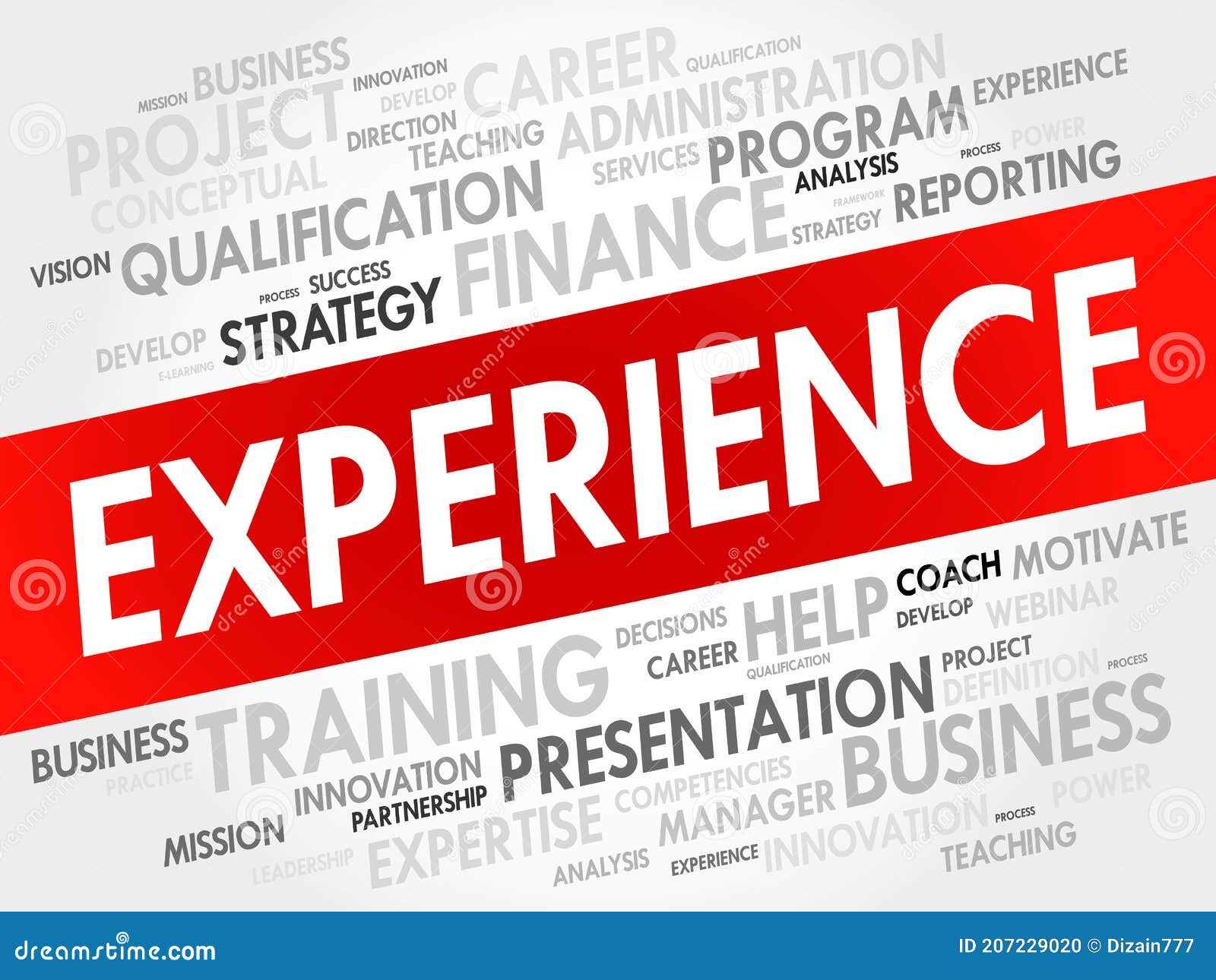 Experience word cloud stock illustration. Illustration of business ...