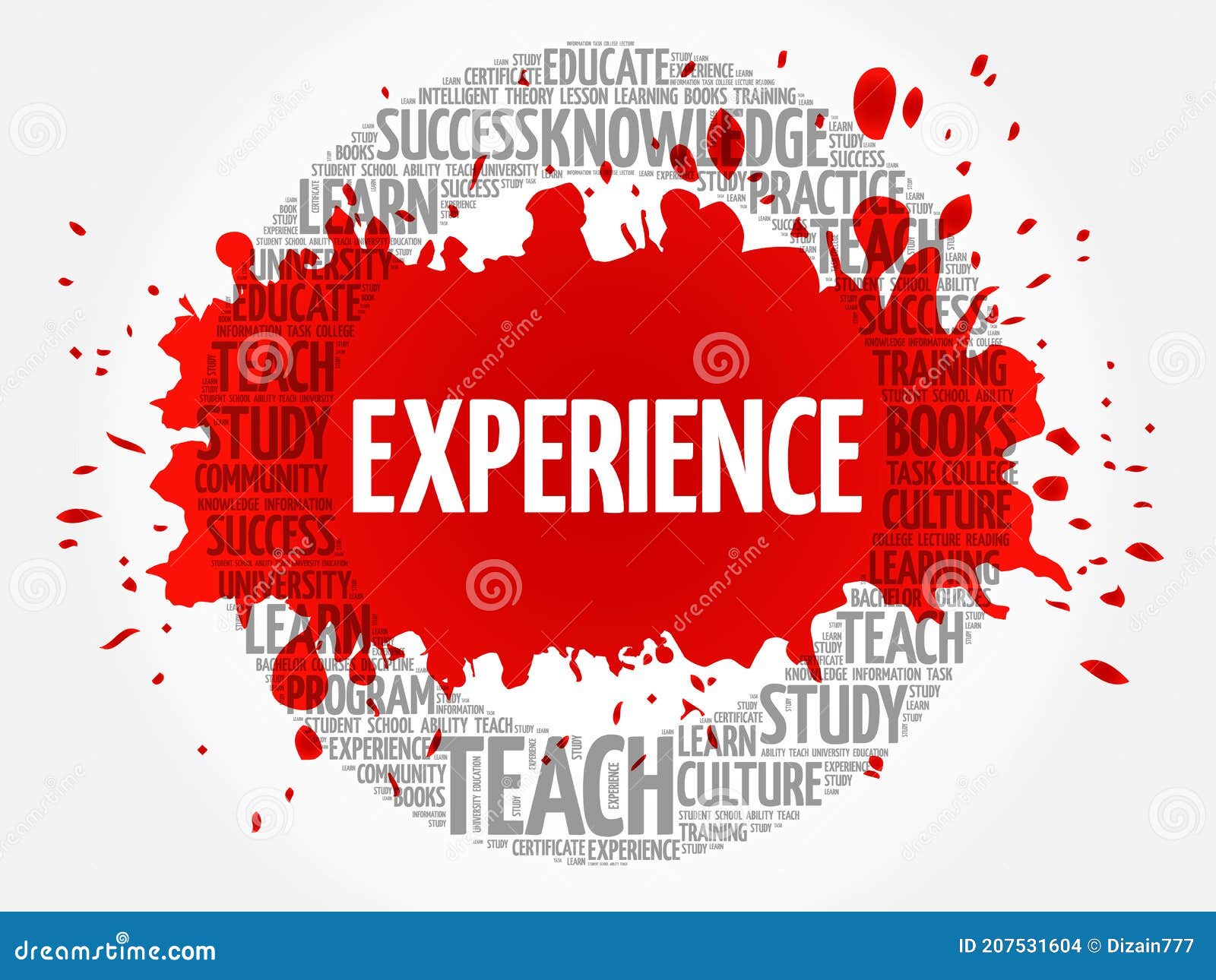 Experience word cloud stock illustration. Illustration of cloud - 207531604