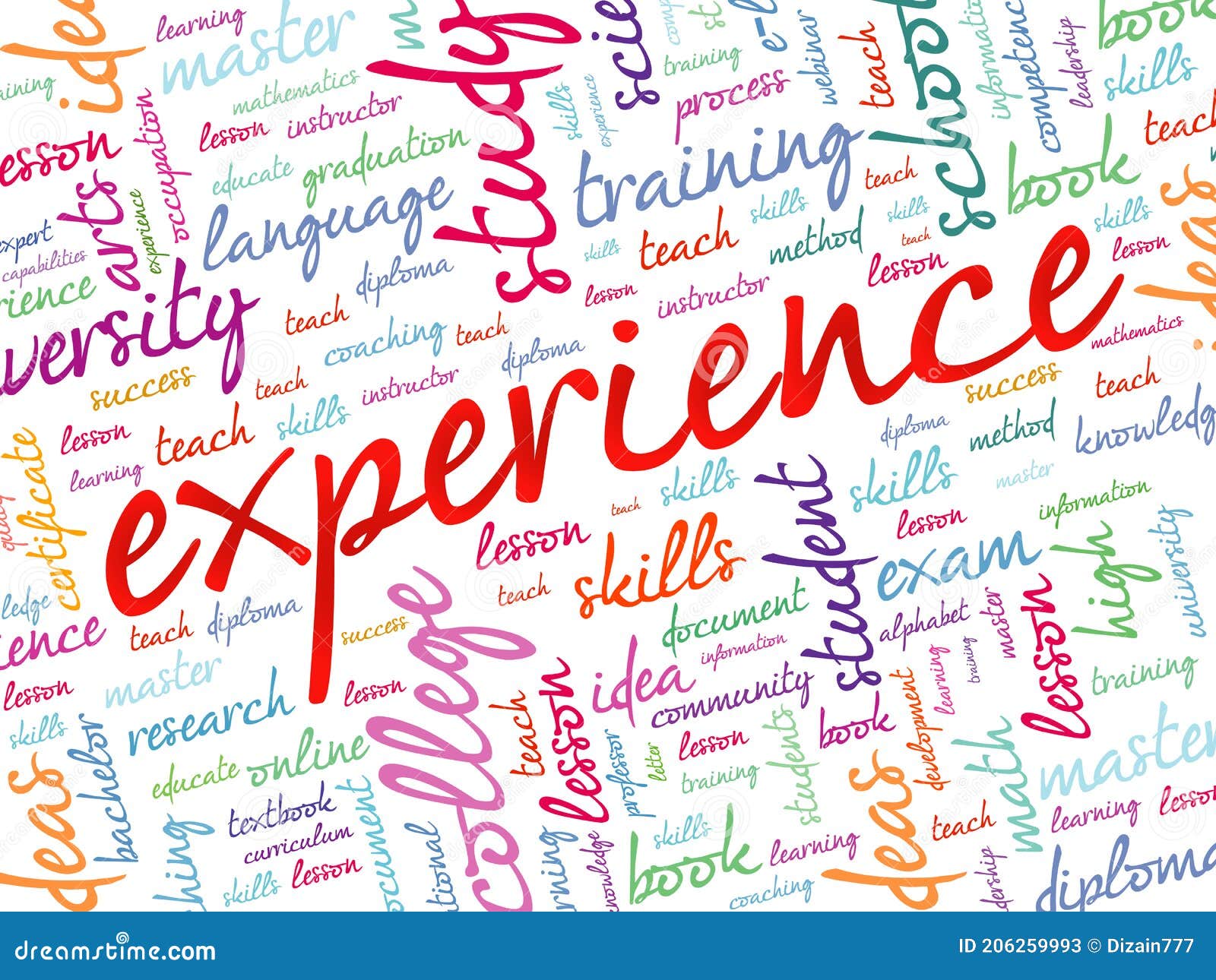 Experience word cloud stock illustration. Illustration of leadership ...