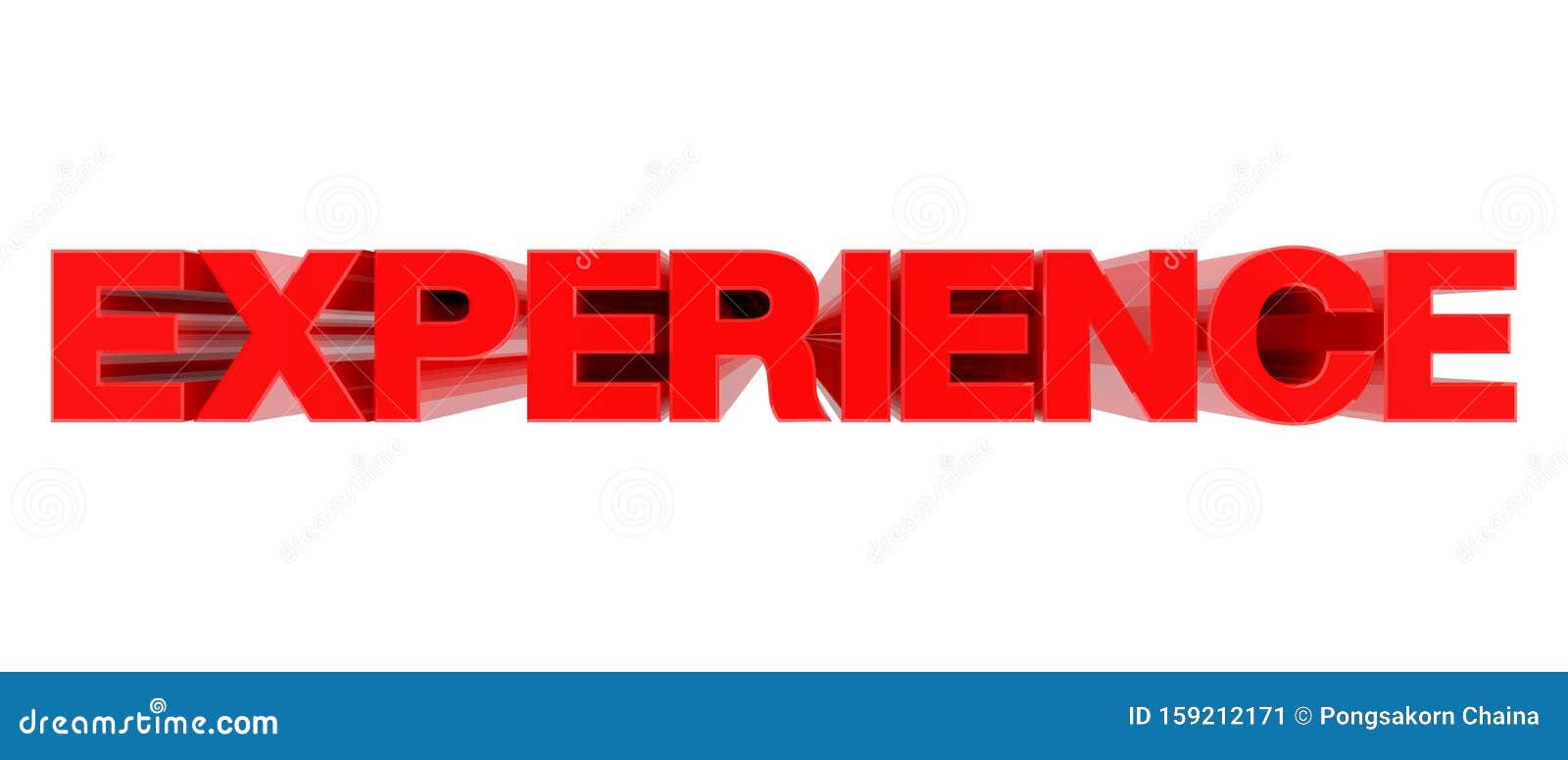 EXPERIENCE Word Isolated on White Background 3d Rendering Stock ...