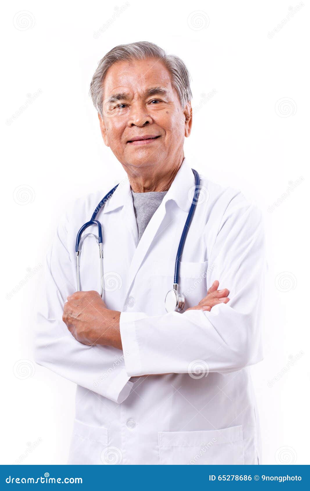Experienced Asian Doctor, Arm Crossing Stock Photo - Image of ...