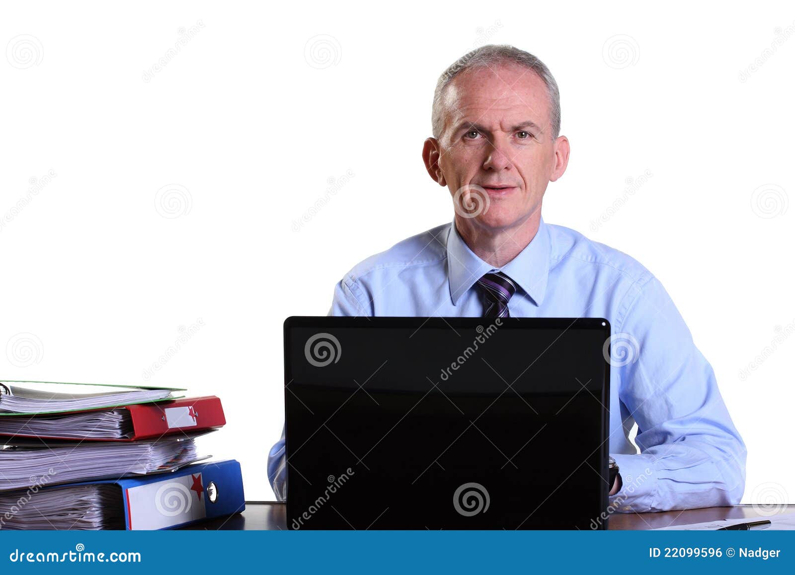 Experienced Businessman at His Desk Stock Photo - Image of middle ...