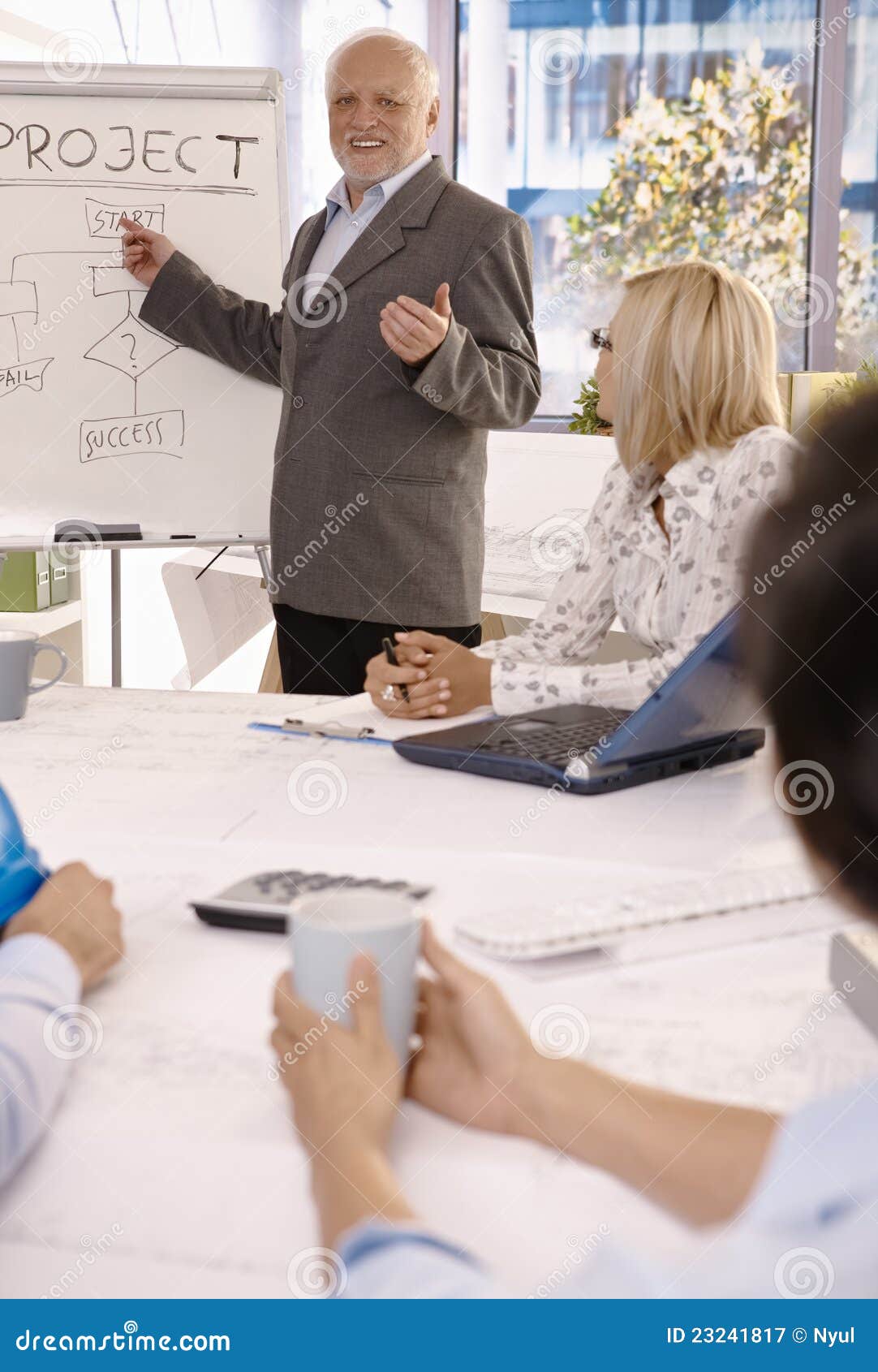 Experienced Businessman Training Employees Stock Image - Image of ...