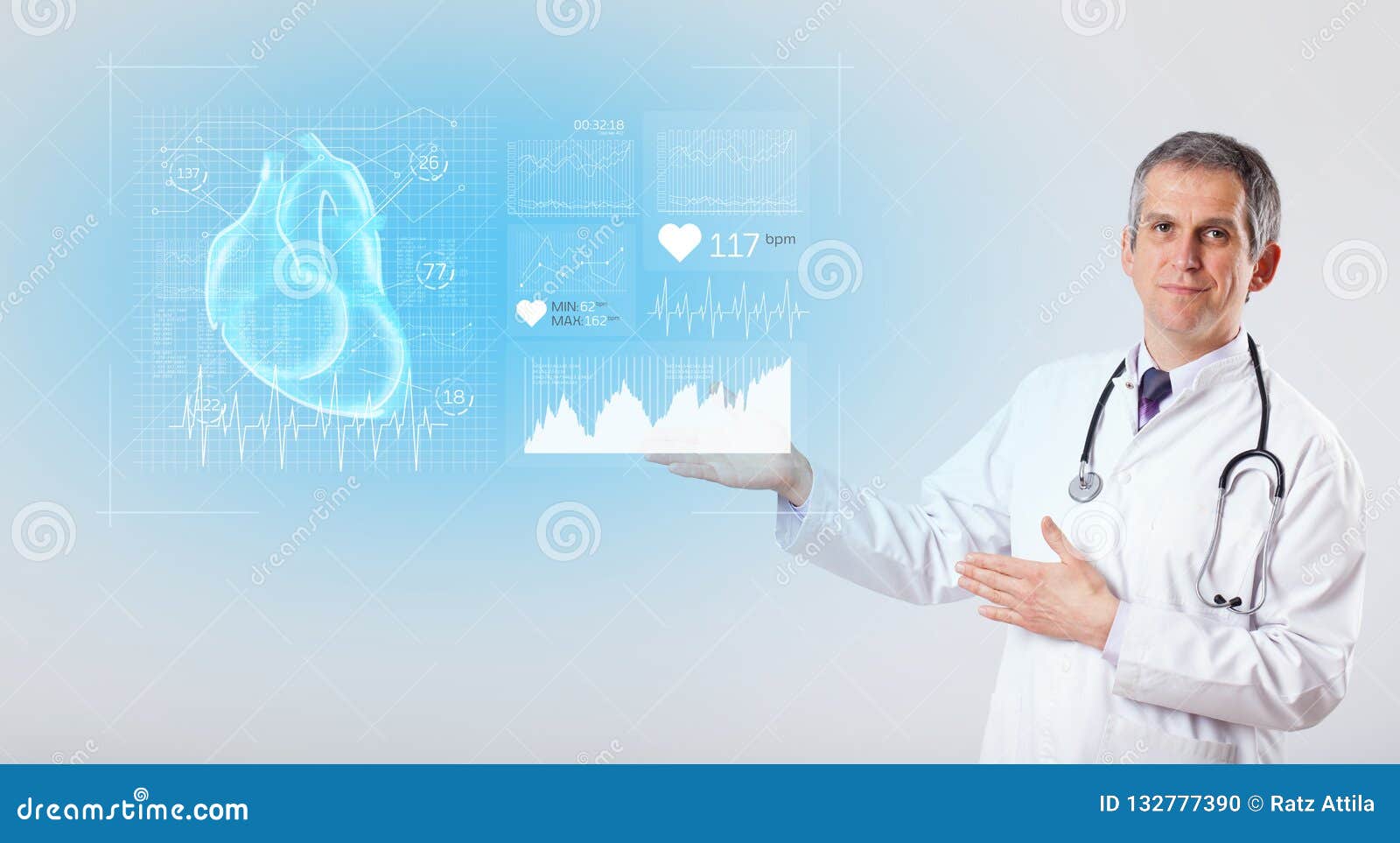 Cardiologist Presenting the Research Results Stock Photo - Image of ...