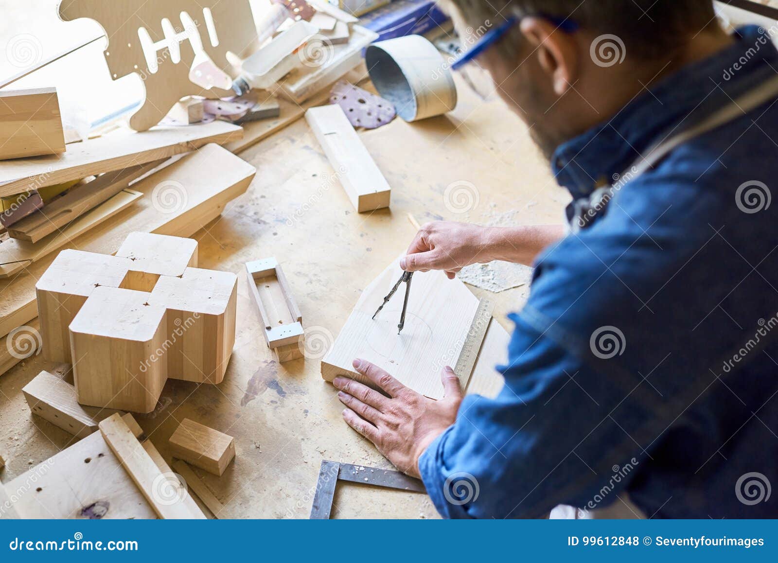 Experienced Carpenter at Work Stock Photo - Image of handcraft, wooden ...