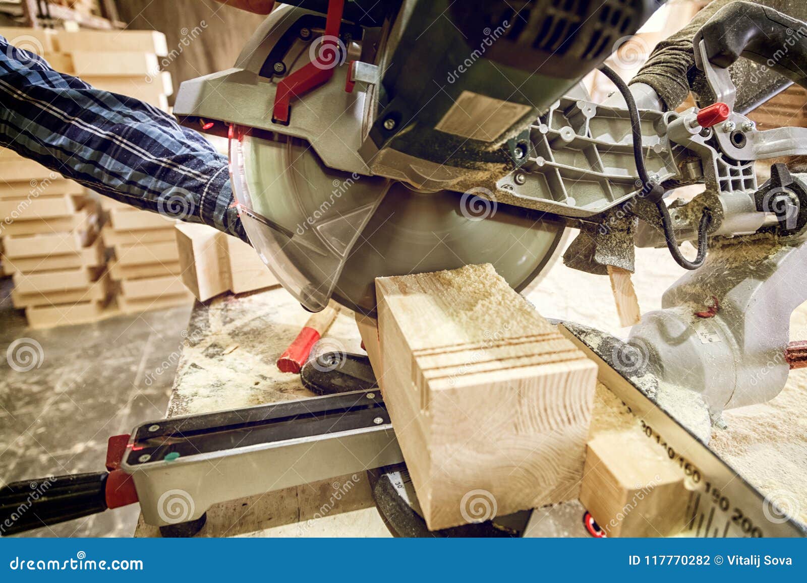 Experienced Carpenter in Workshop Stock Photo - Image of metal, plank ...