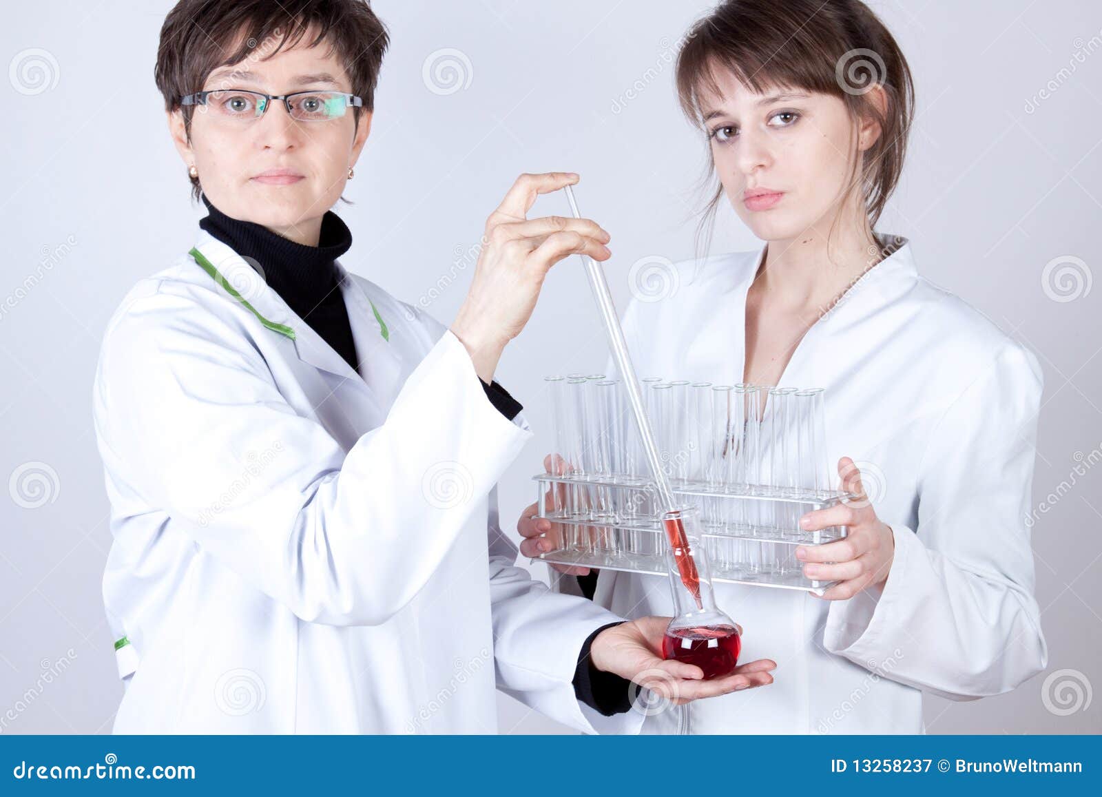 Experienced Doctor Experimenting Stock Image - Image of female ...