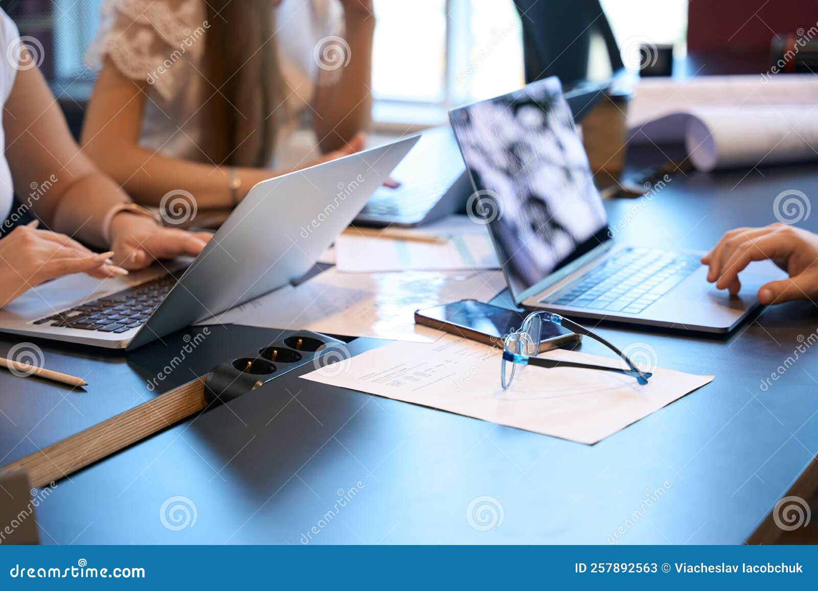 Experienced Engineering Team Working on Their Laptops Stock Image ...