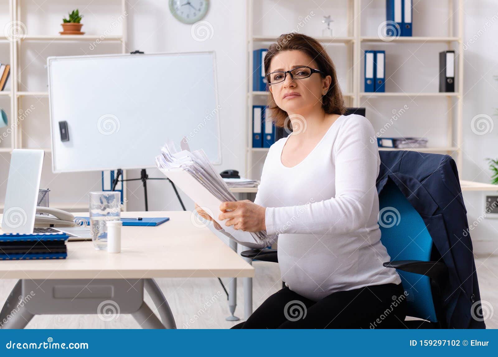 Experienced Female Employee Working in the Office Stock Photo - Image ...