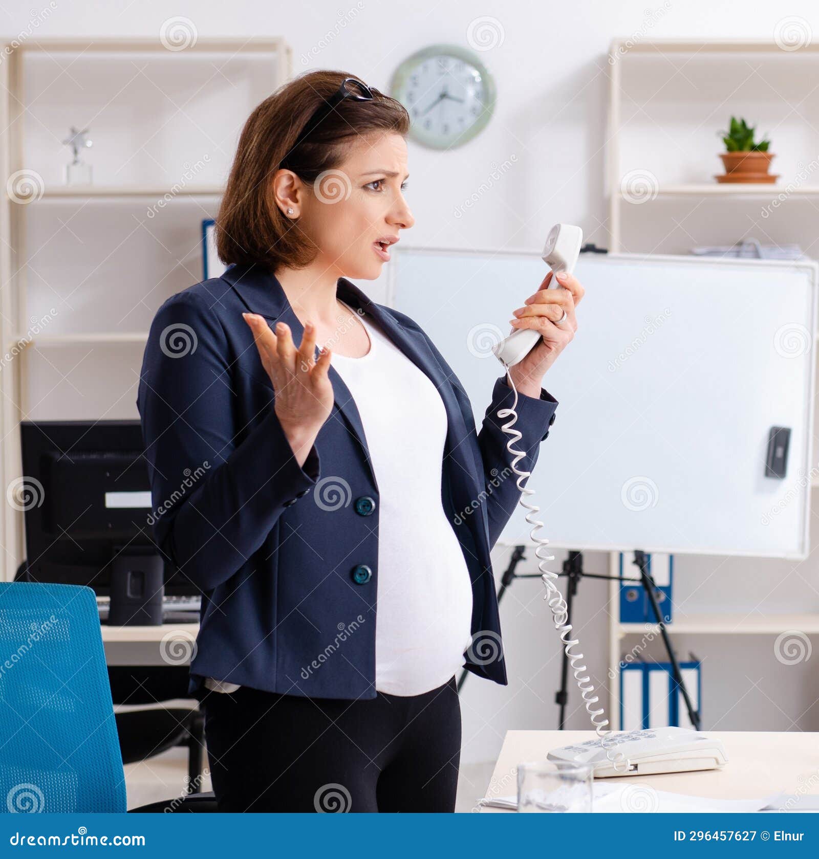 Experienced Female Employee Working in the Office Stock Image - Image ...