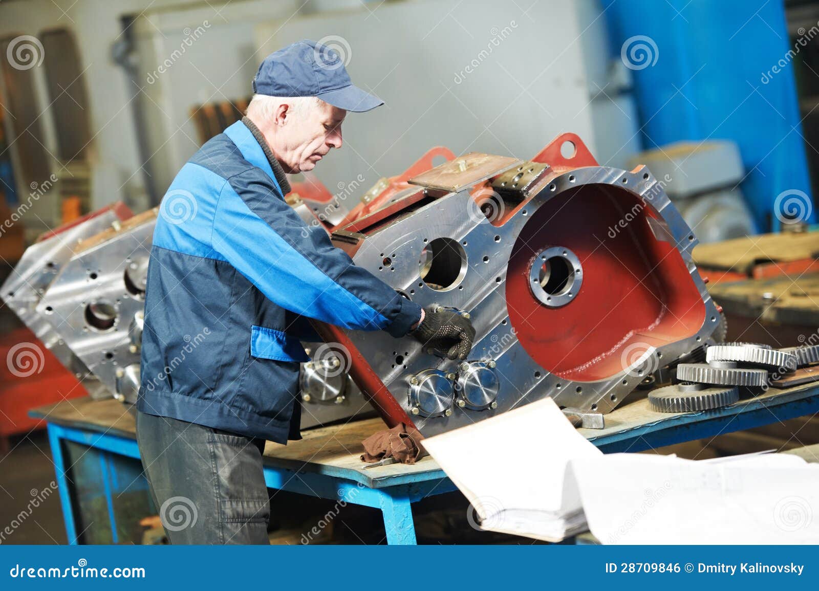 Experienced Industrial Assembler Worker Stock Photo - Image of ...