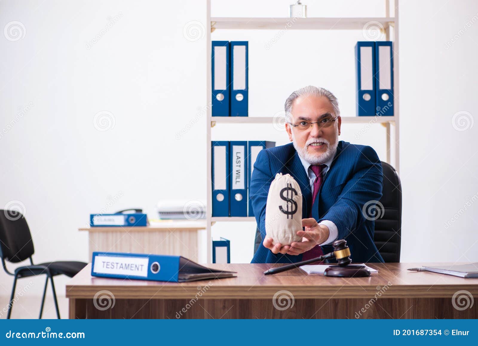 Experienced Male Judge Sitting in the Office Stock Photo - Image of ...