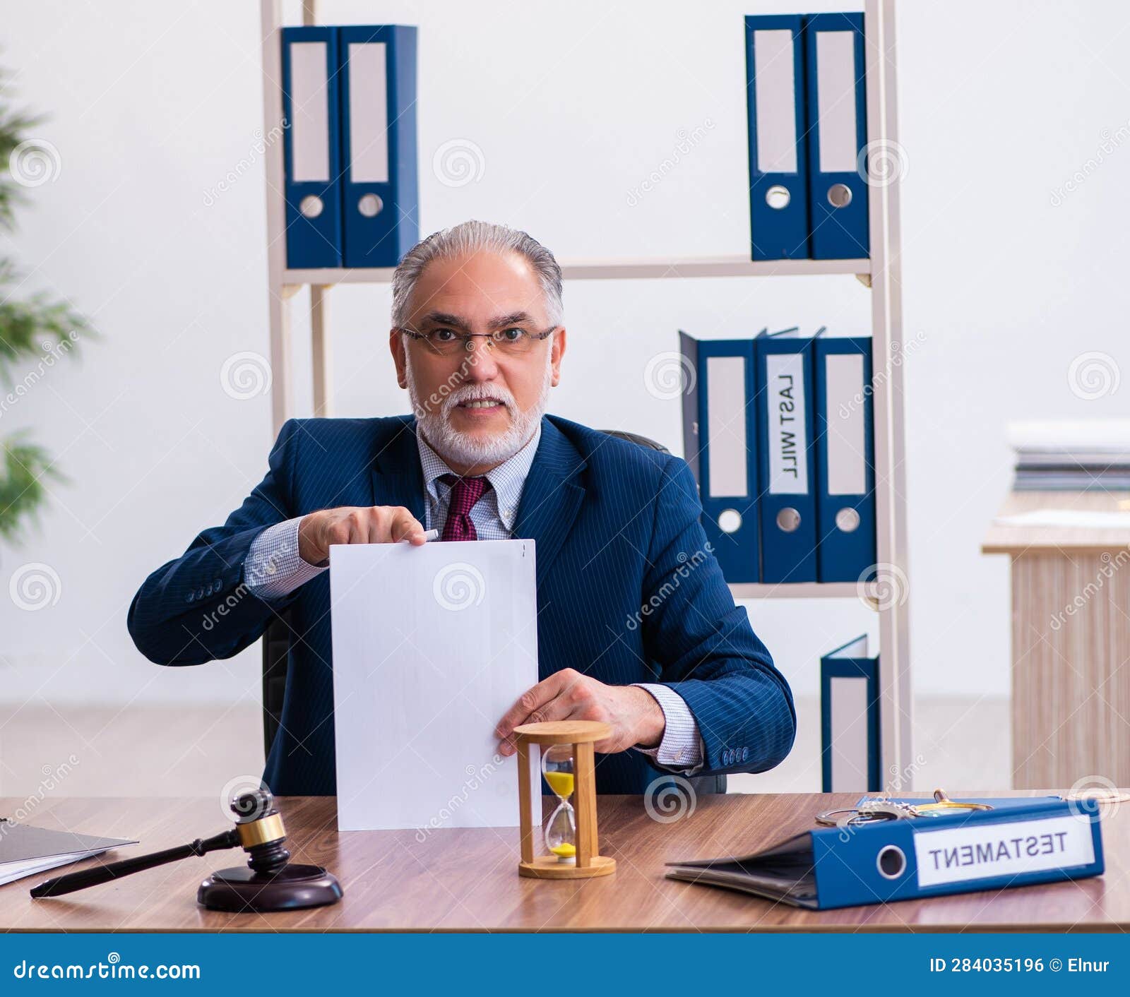 Experienced Male Judge Sitting in the Office Stock Photo - Image of ...