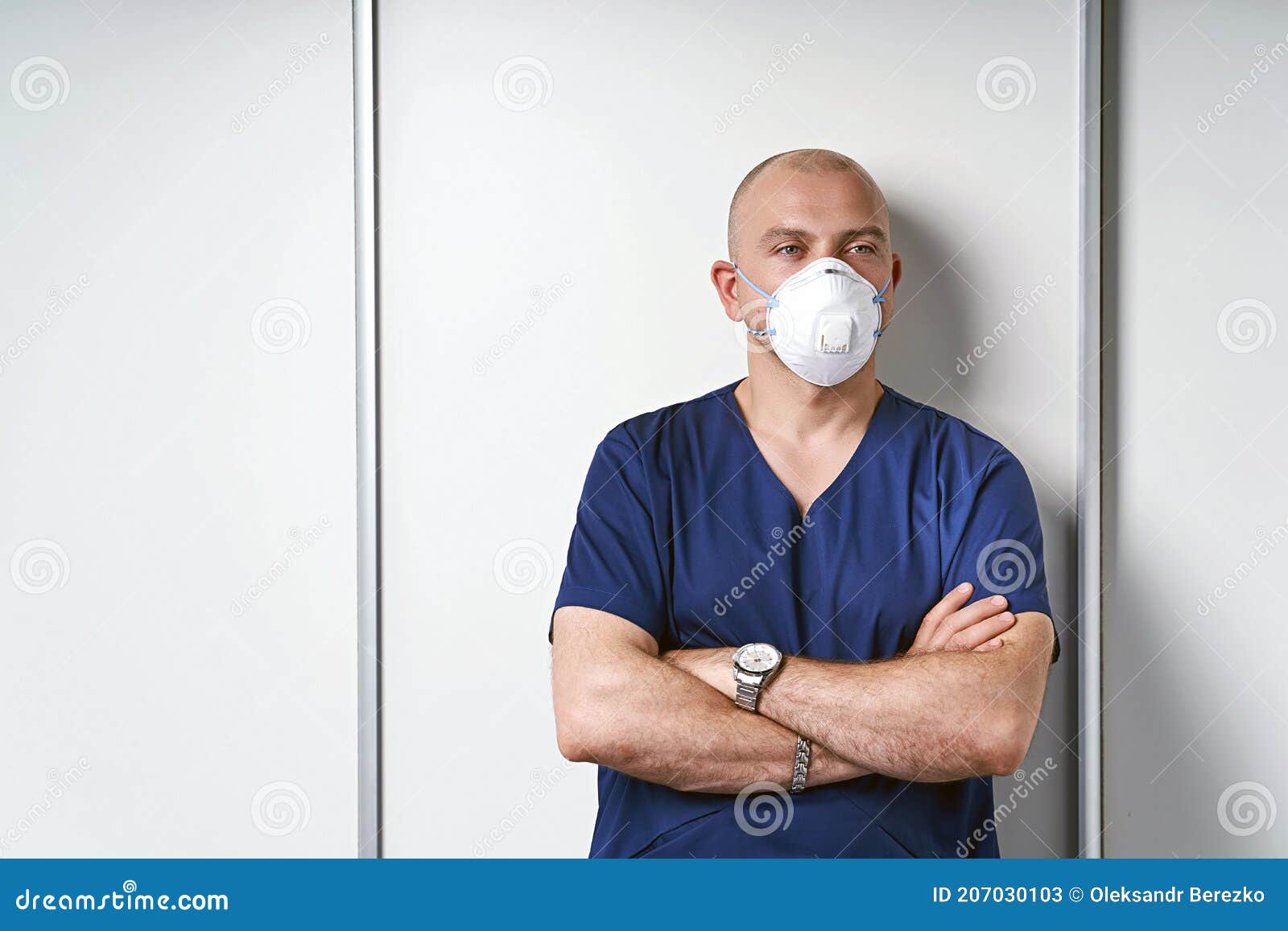 Experienced Male Massage Therapist Masseur In His Medical Office