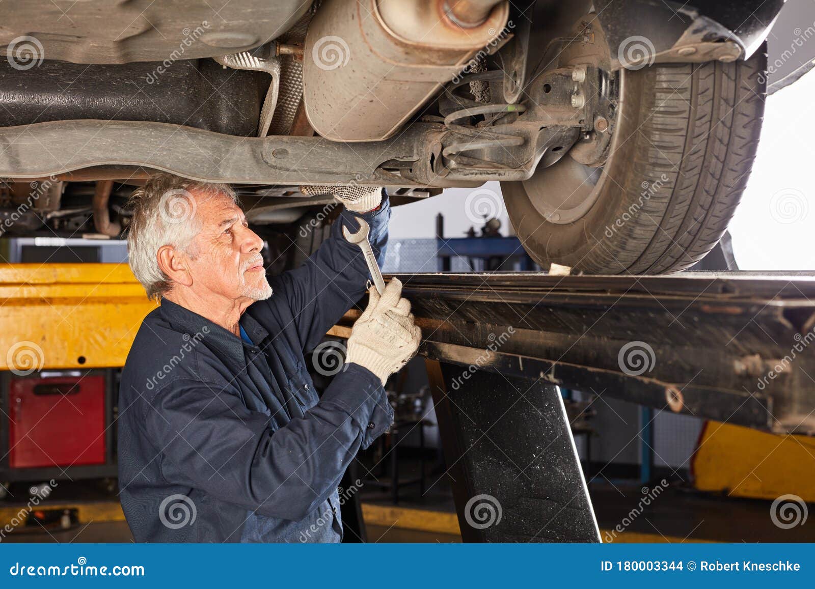 Experienced Mechatronics Engineer in the Repair of Car Stock Photo ...