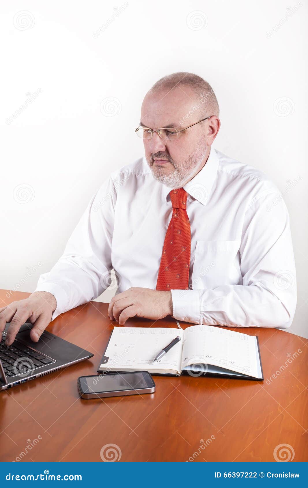 Experienced Office Boss by the Desk. Stock Photo - Image of ...