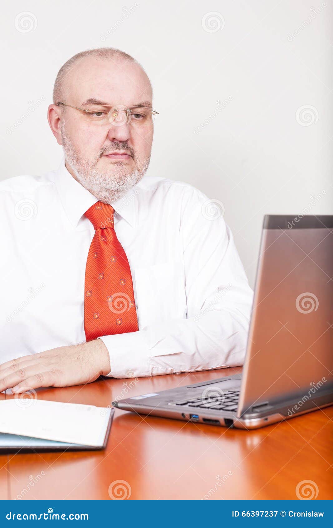 Experienced Office Boss by the Desk. Stock Image - Image of ...