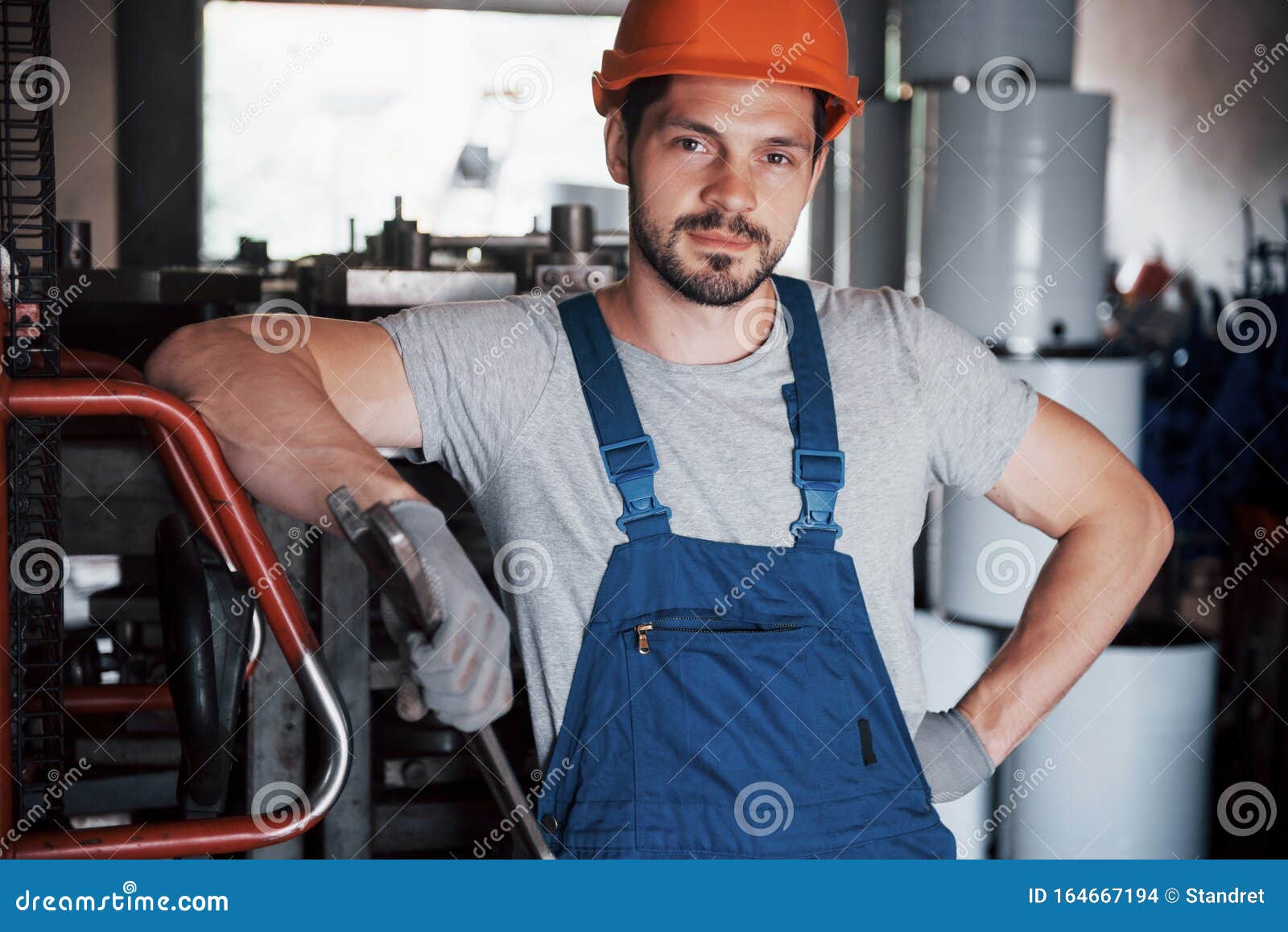 Experienced Operator in a Hard Hat. Metalworking Industry Concept ...