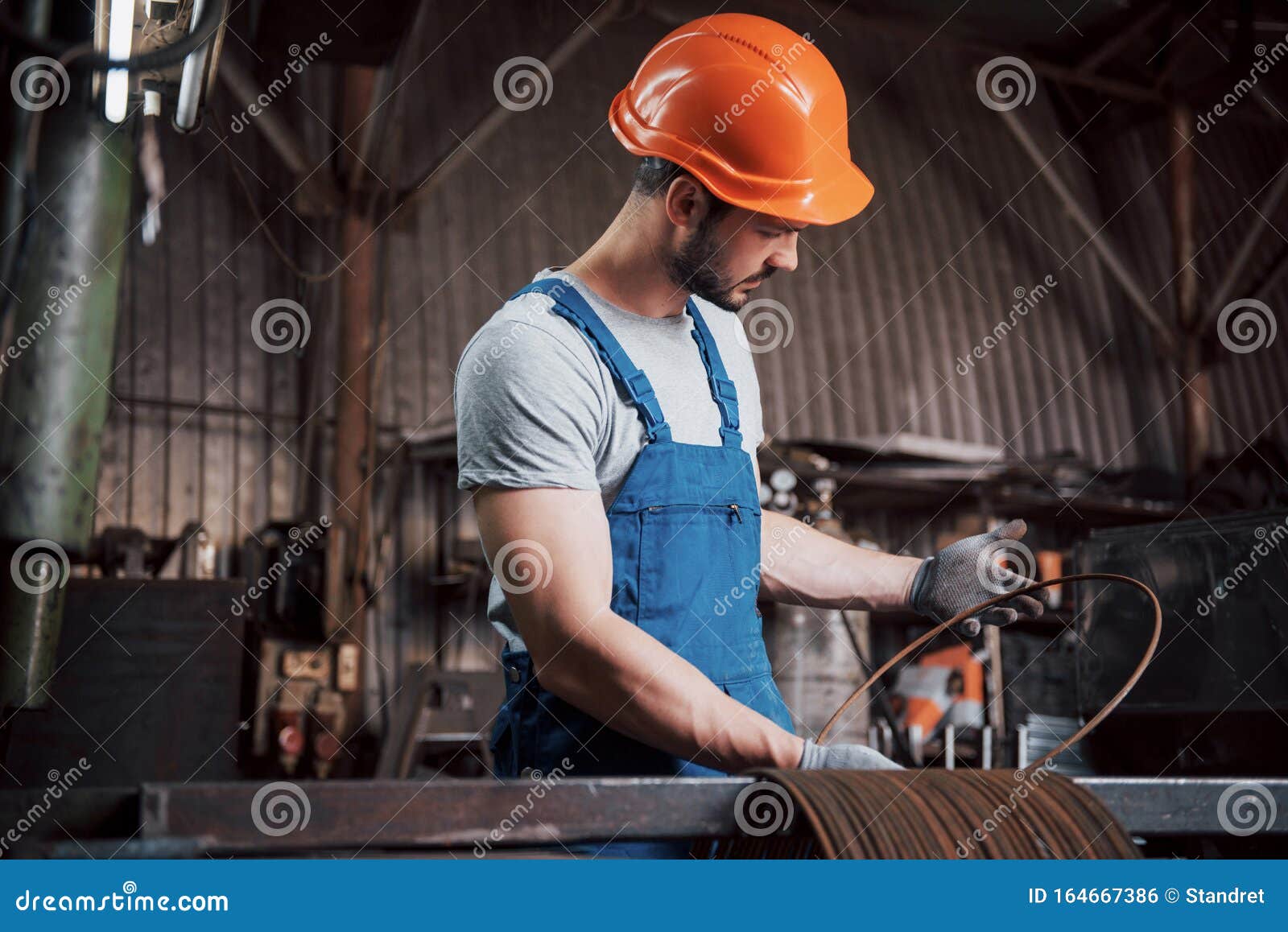 Experienced Operator in a Hard Hat. Metalworking Industry Concept ...