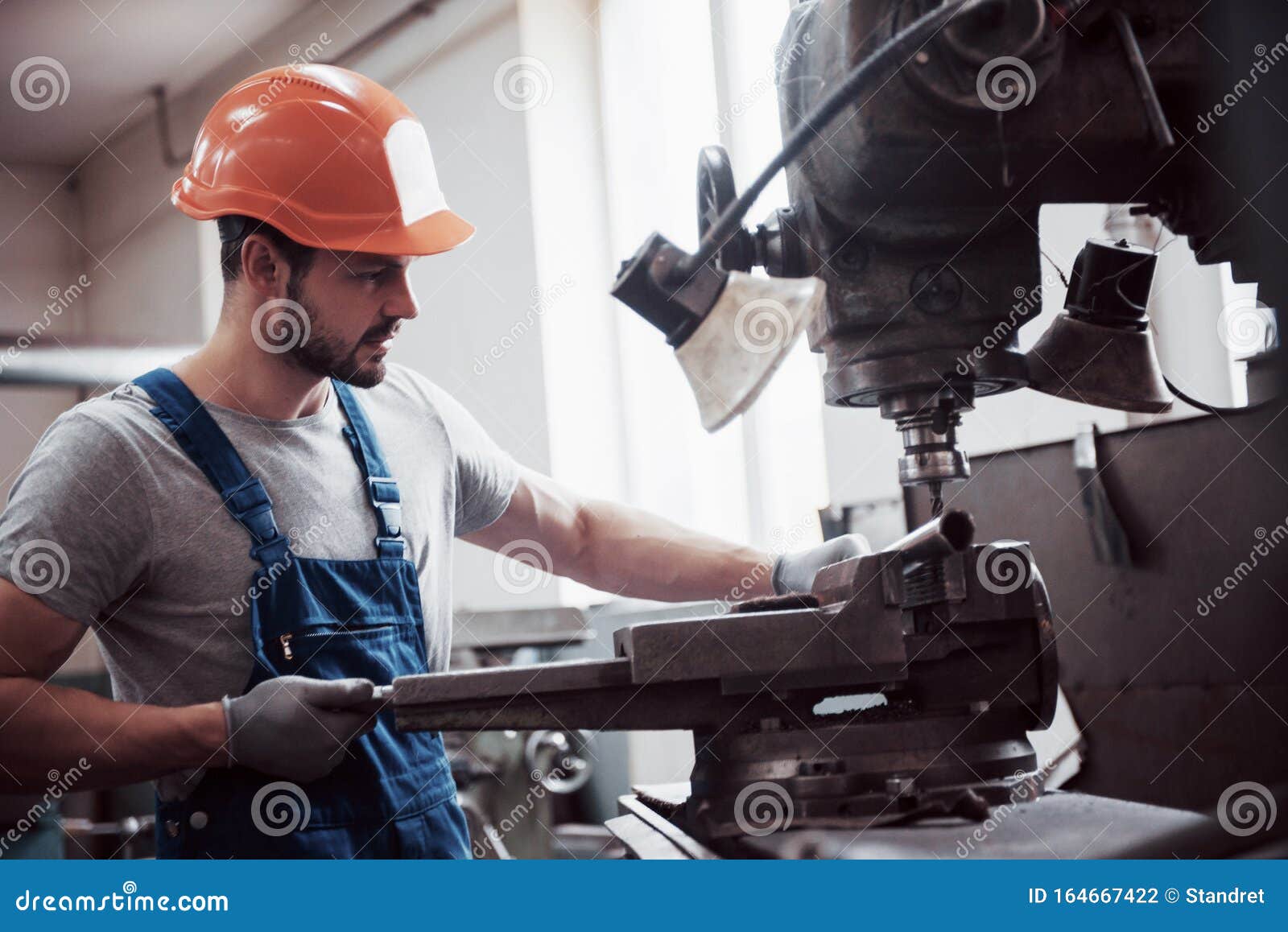 Experienced Operator in a Hard Hat. Metalworking Industry Concept ...