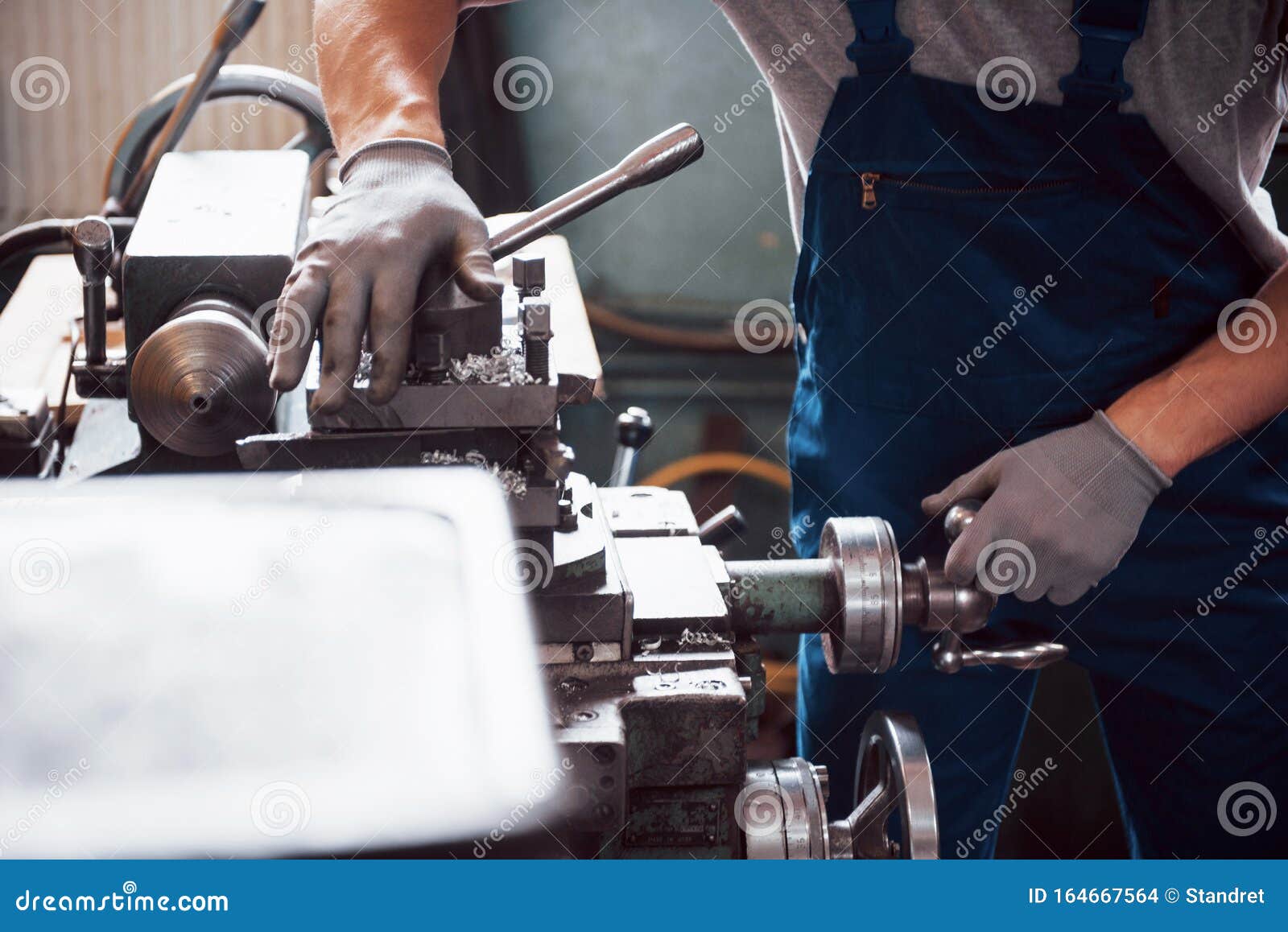 Experienced Operator in a Hard Hat. Metalworking Industry Concept ...