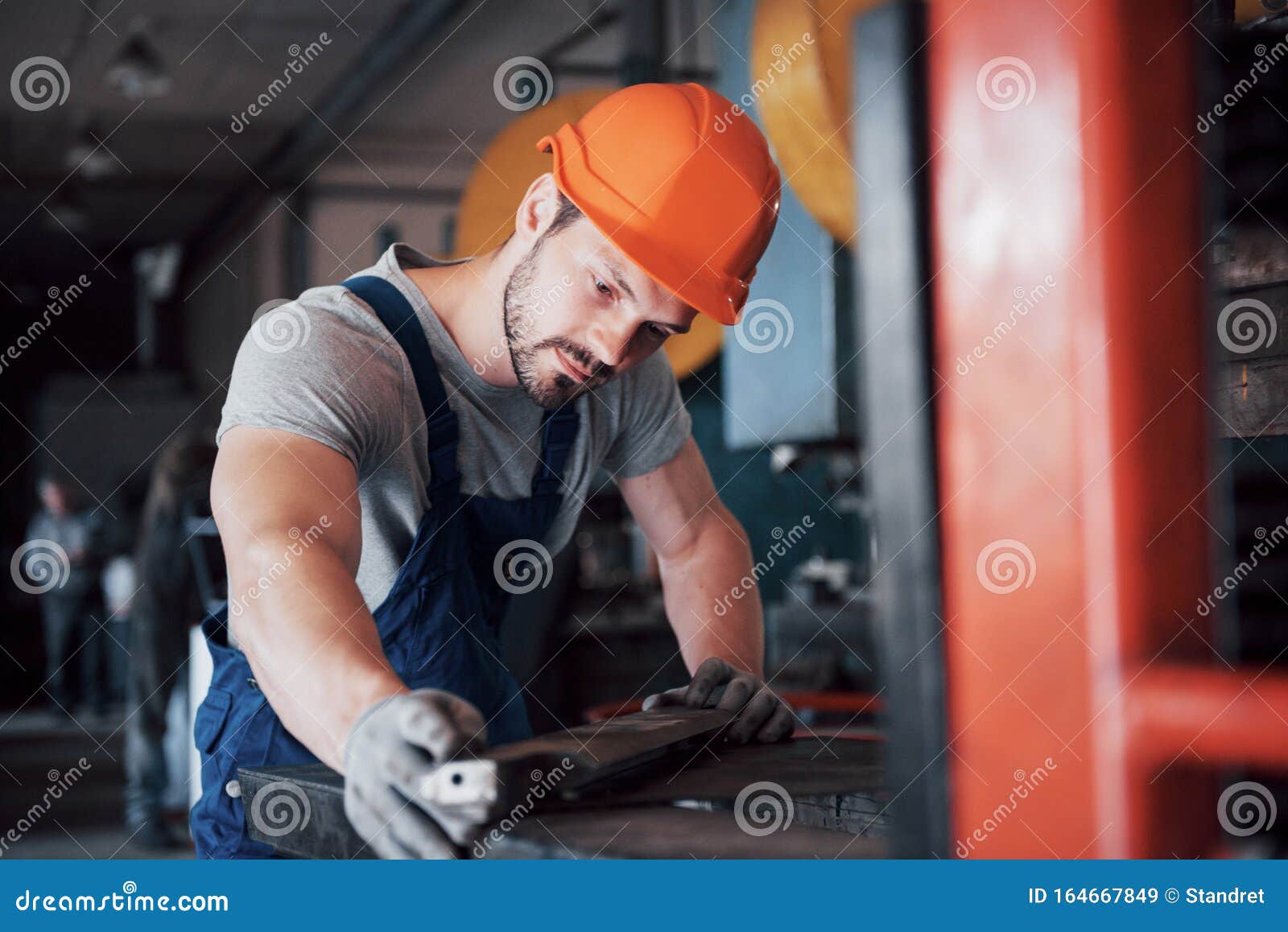 Experienced Operator in a Hard Hat. Metalworking Industry Concept ...