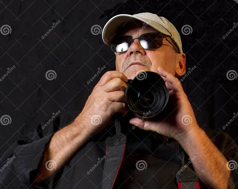 Experienced Professional Photographer Stock Photo - Image of canon ...