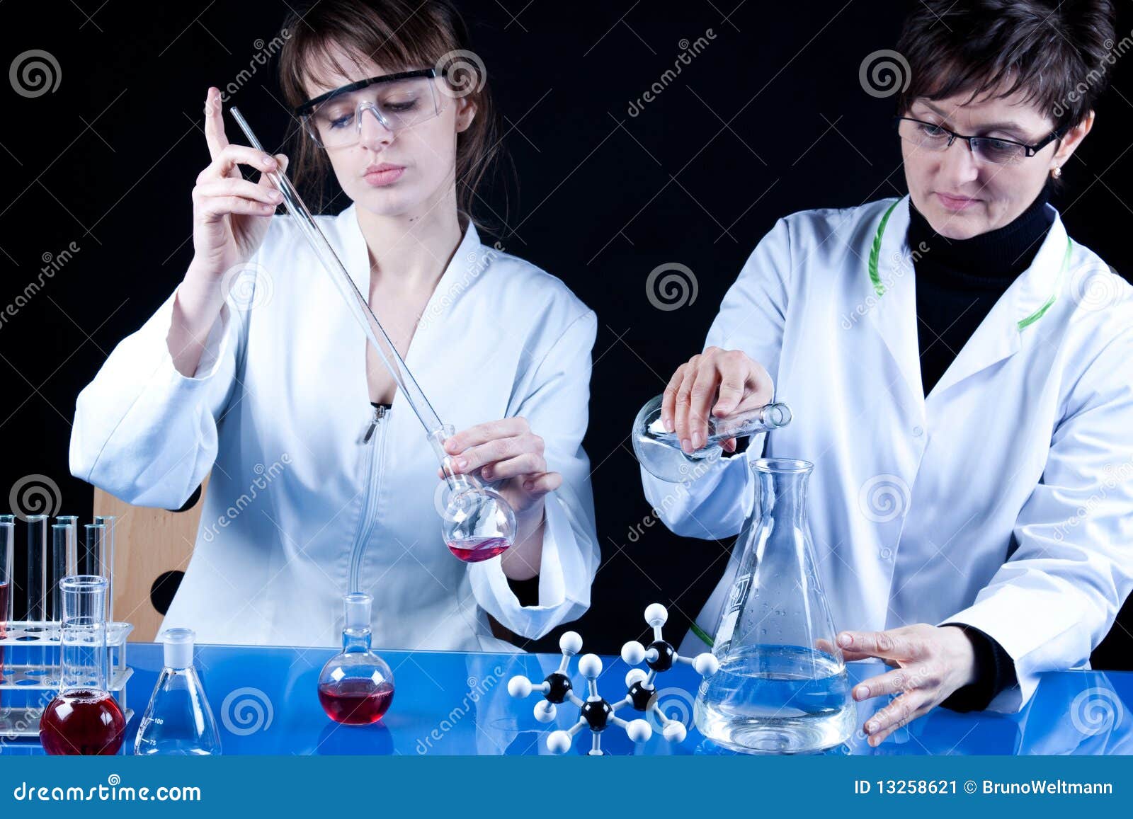Experienced Scientist and Assistant Stock Image - Image of danger ...