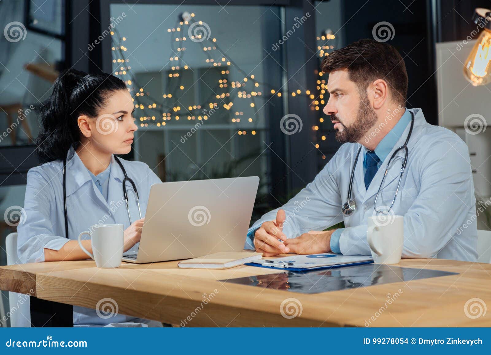 Experienced Skillful Doctors Discussing Work Stock Photo - Image of ...
