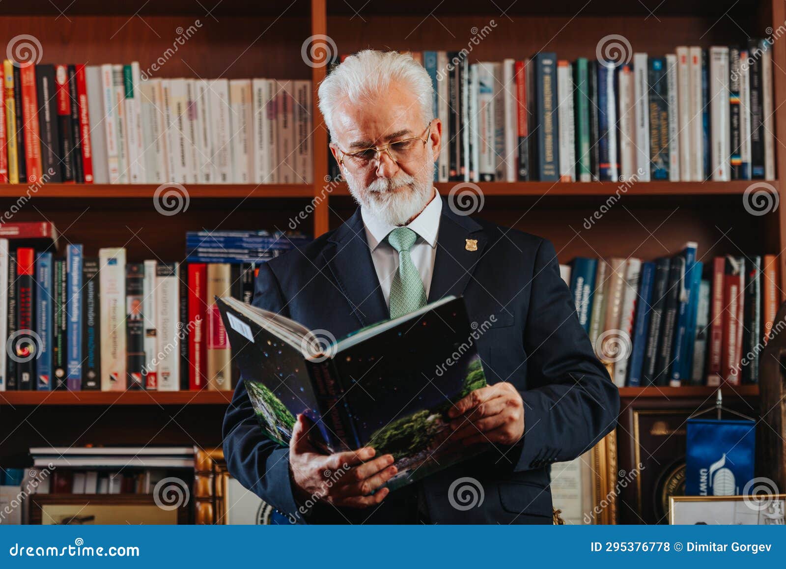 Experienced University Rector in His 60s or 70s Posing Confidently in a ...