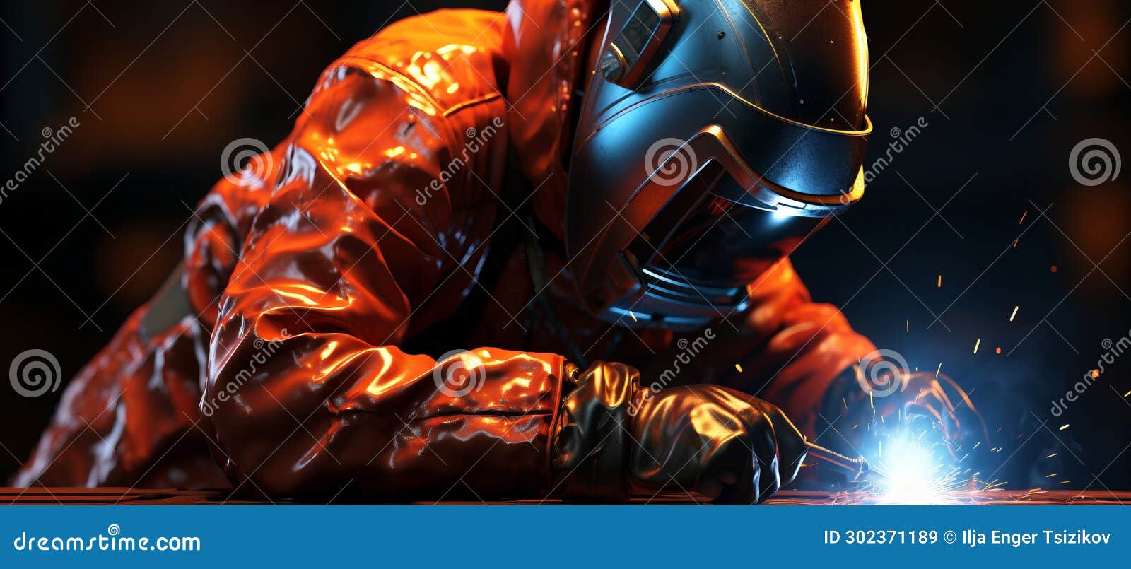 Experienced Worker Diligently Executing Precise and Controlled Welding ...