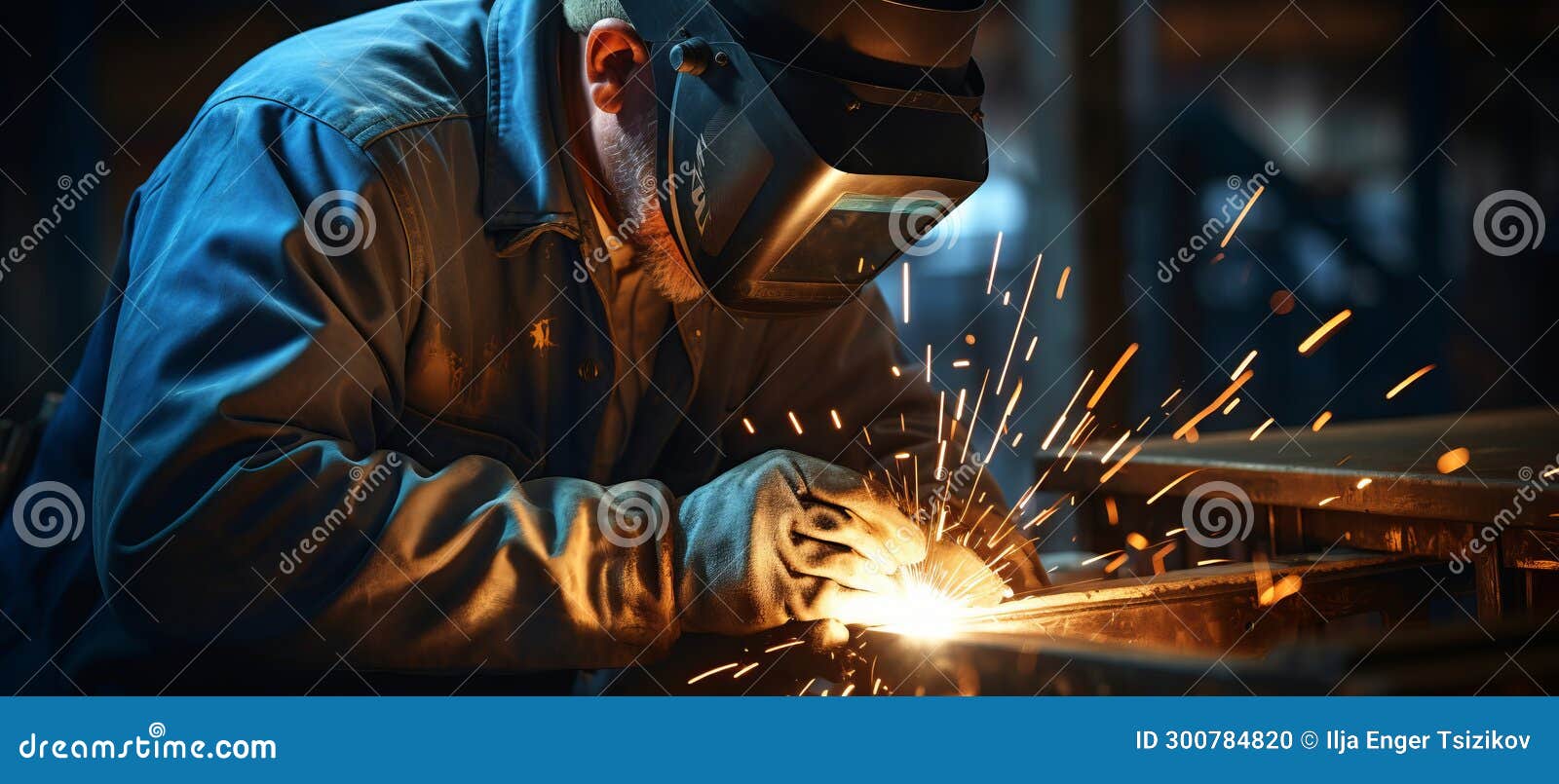 Experienced Worker Skillfully Performing Welding with an Arc Welder in ...