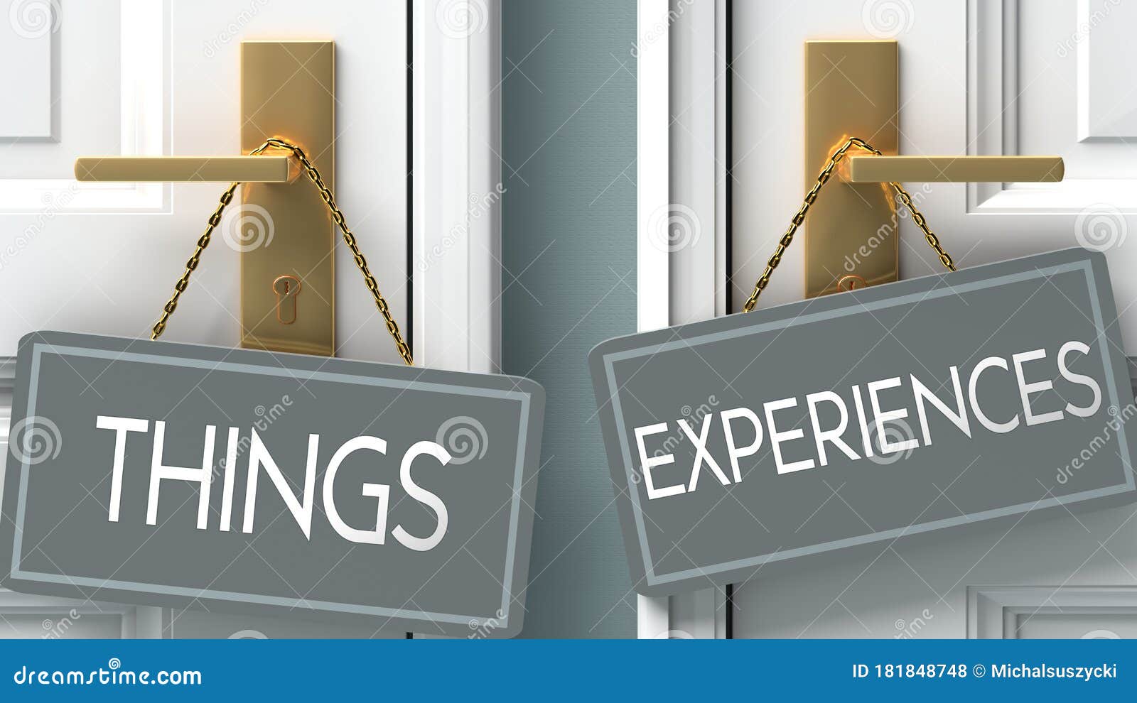 Experiences or Things As a Choice in Life - Pictured As Words Things ...