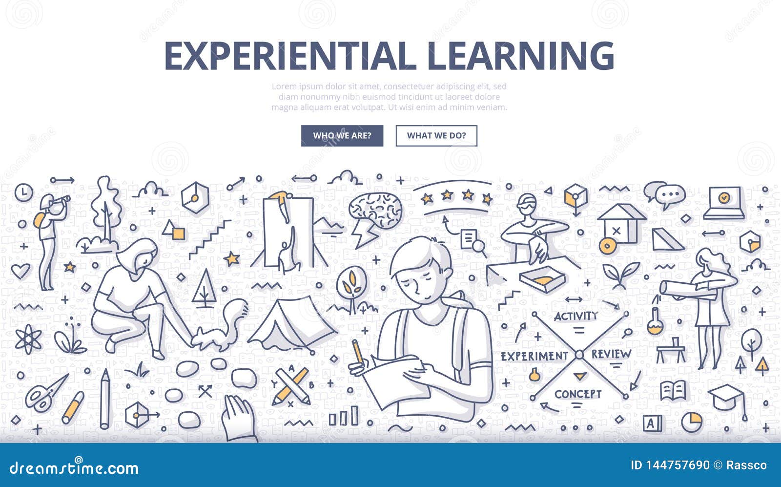 Experiential Learning Doodle Concept Stock Vector - Illustration of ...
