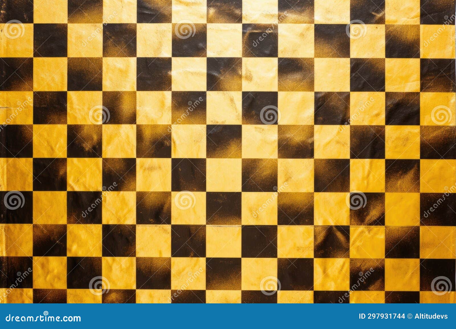 Experiment with a Checkerboard Pattern of Gold Foil Stock Illustration ...