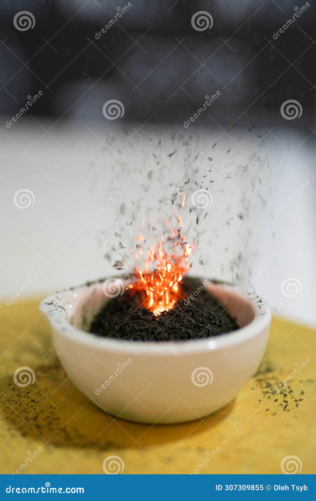 An Experiment in a Chemical Laboratory, Burning an Artificial Volcano ...