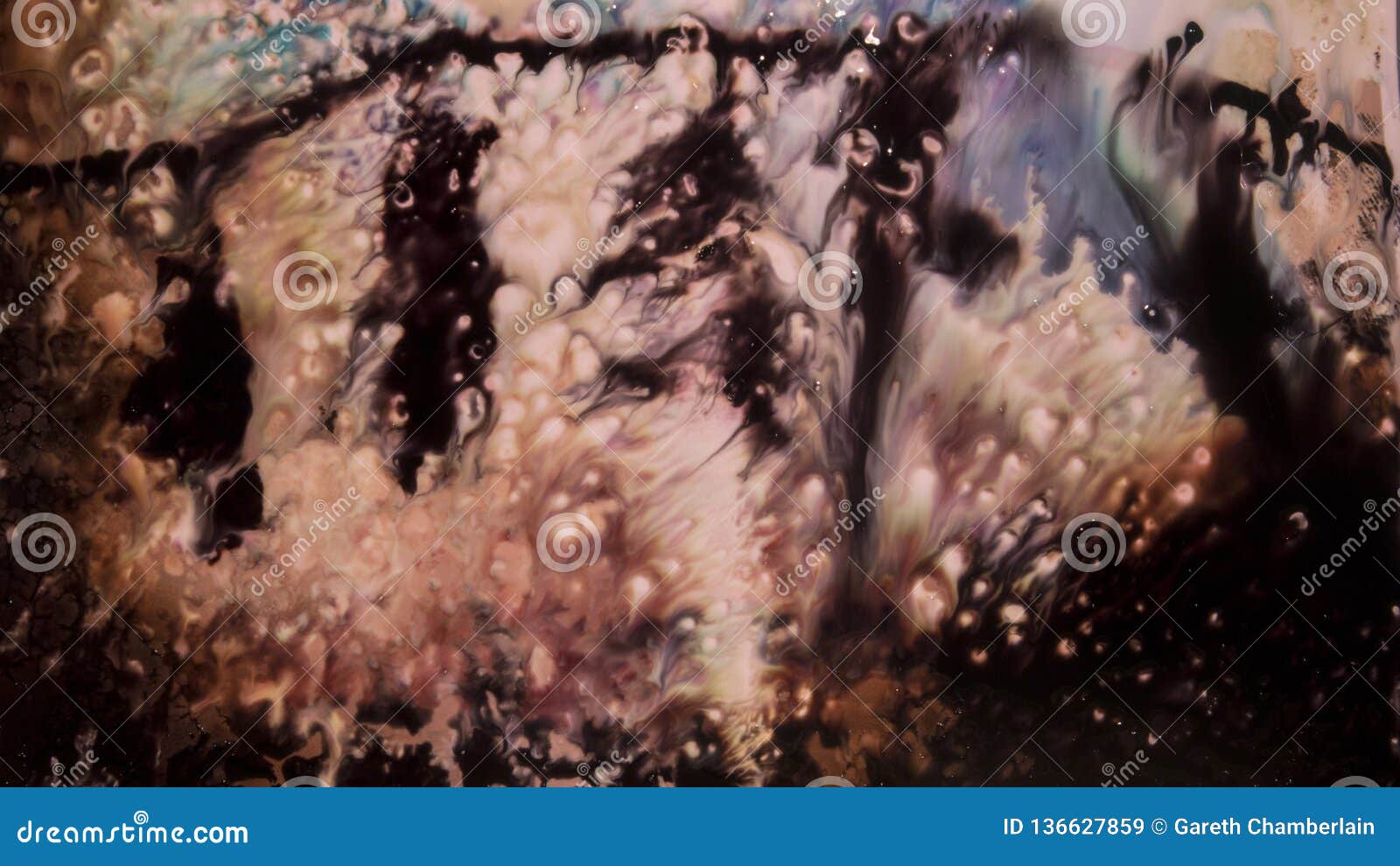 Watered Down Landscape Experiment 5 Stock Image - Image of flower ...