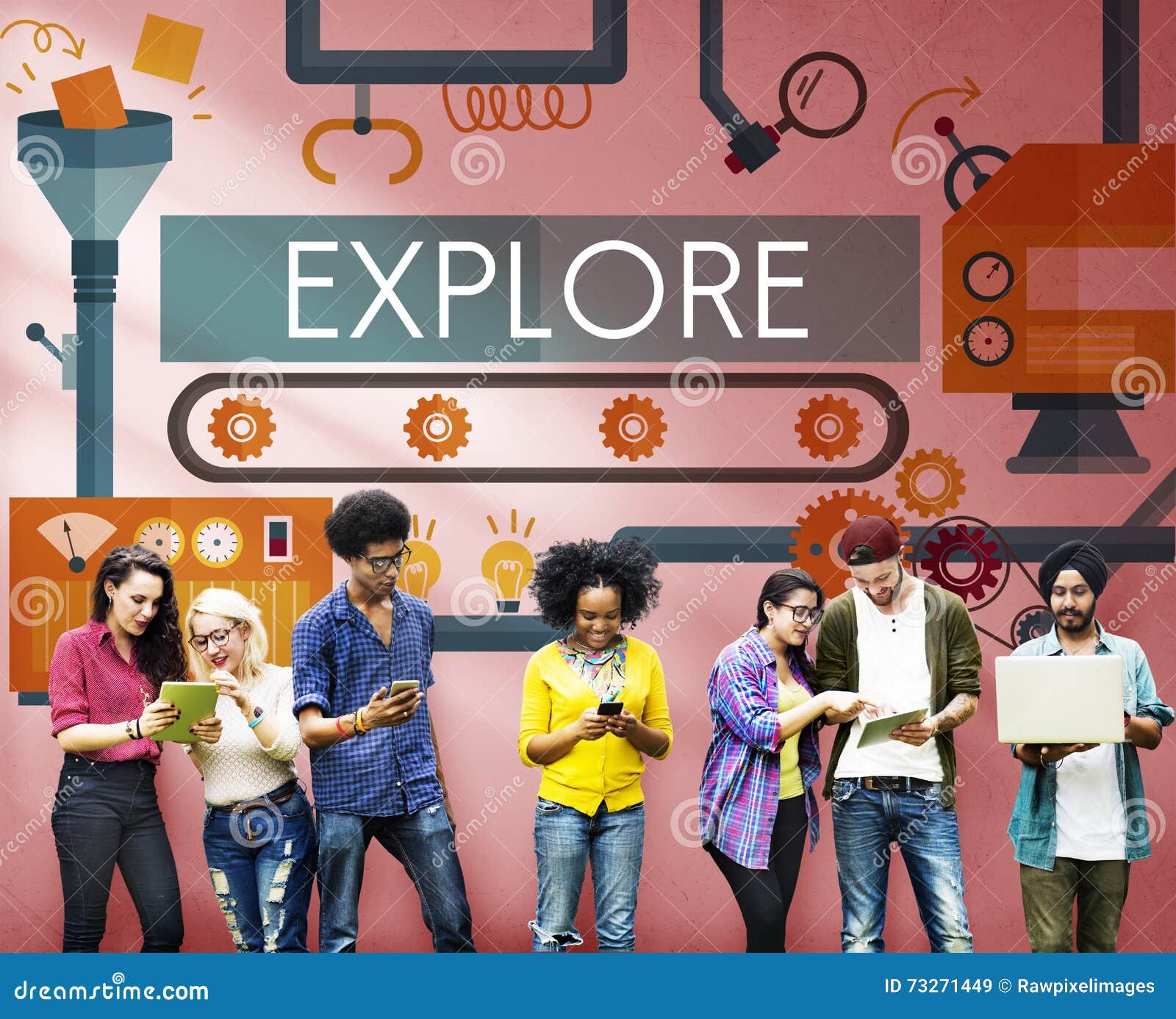 Experiment Explore Try Attempt Concept Stock Image - Image of machine ...