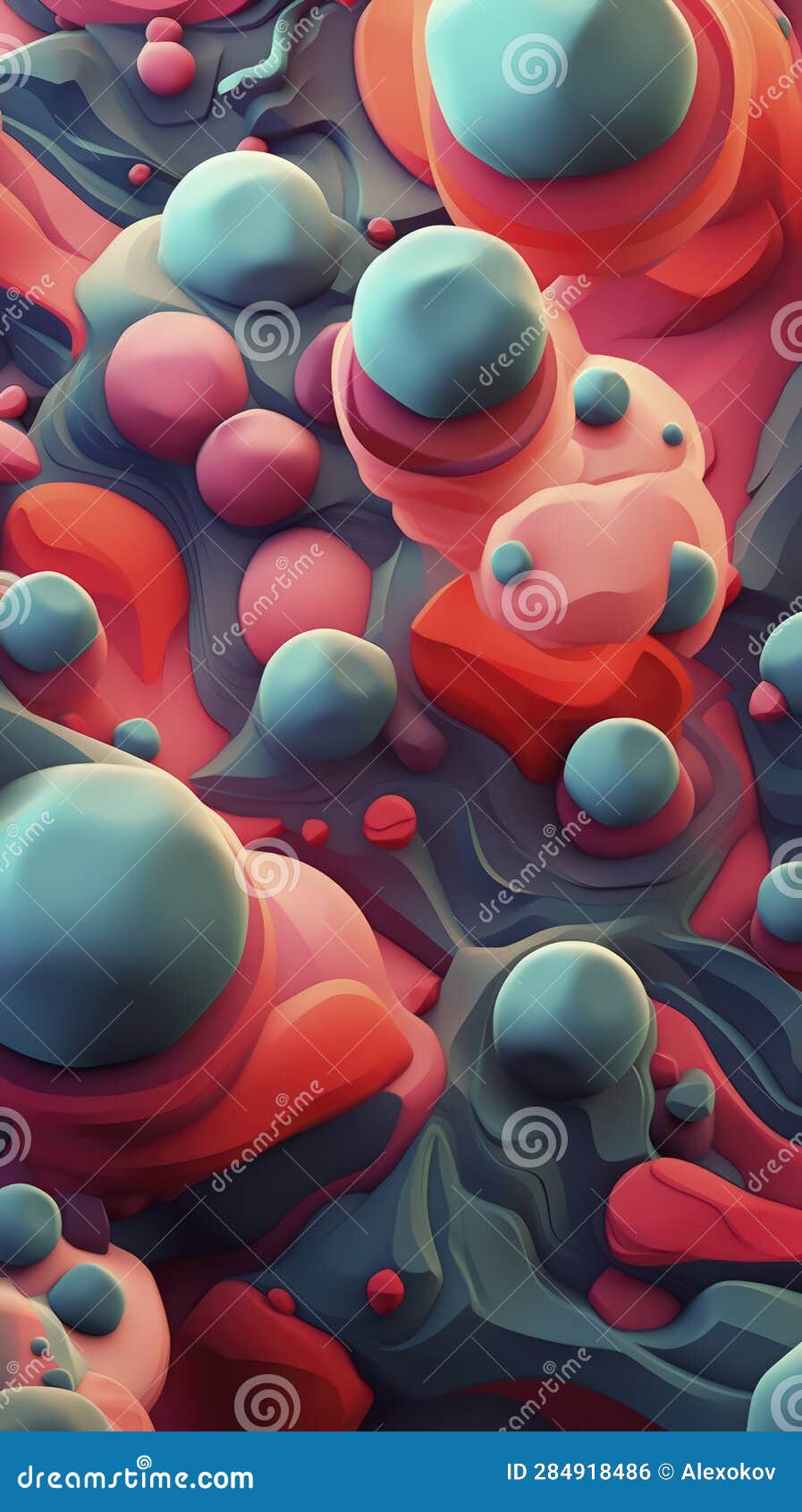 Experiment with Fluid Shapes and Organic Forms in a Modern Abstract ...